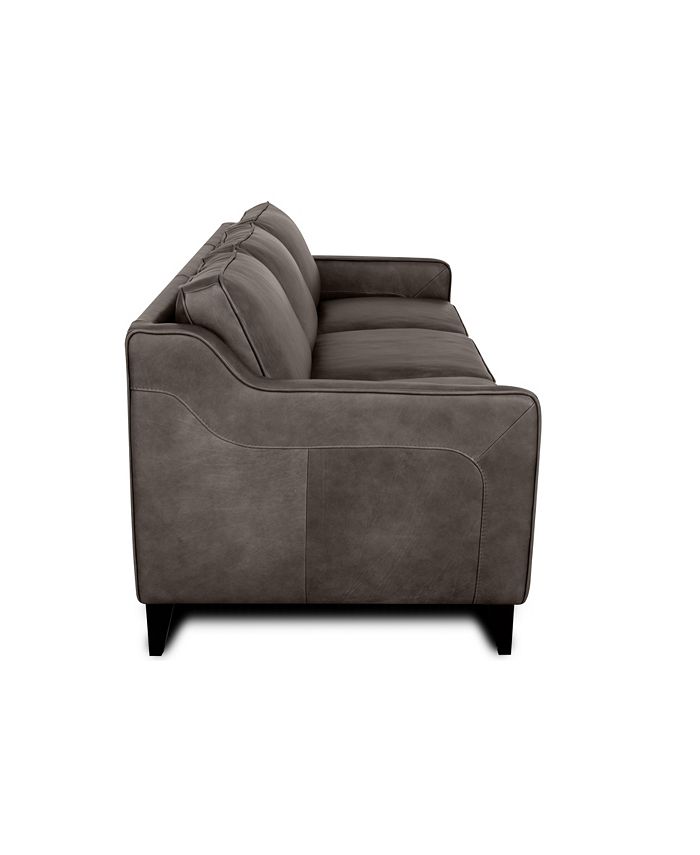 RUTHERFORD HOME Bari 92" Leather Sofa - Macy's