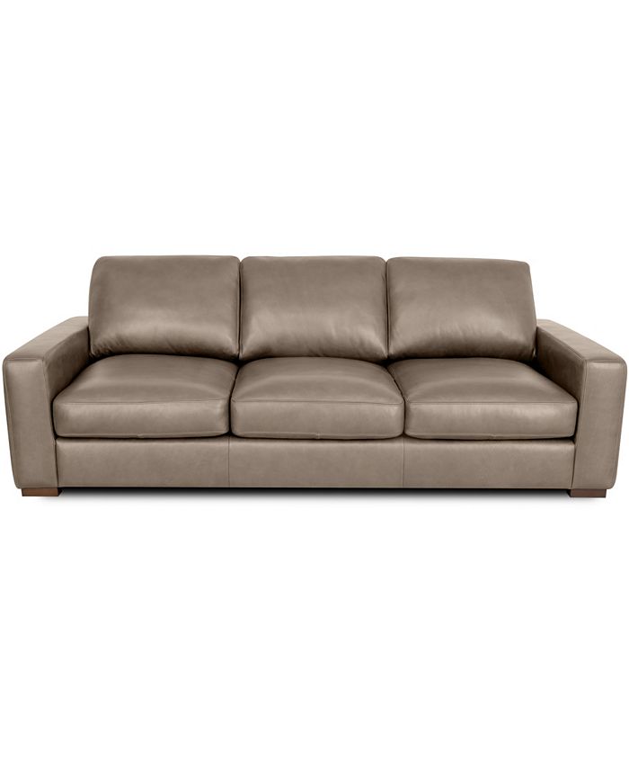 RUTHERFORD HOME Matera 96" Leather over 3 Sofa - Macy's