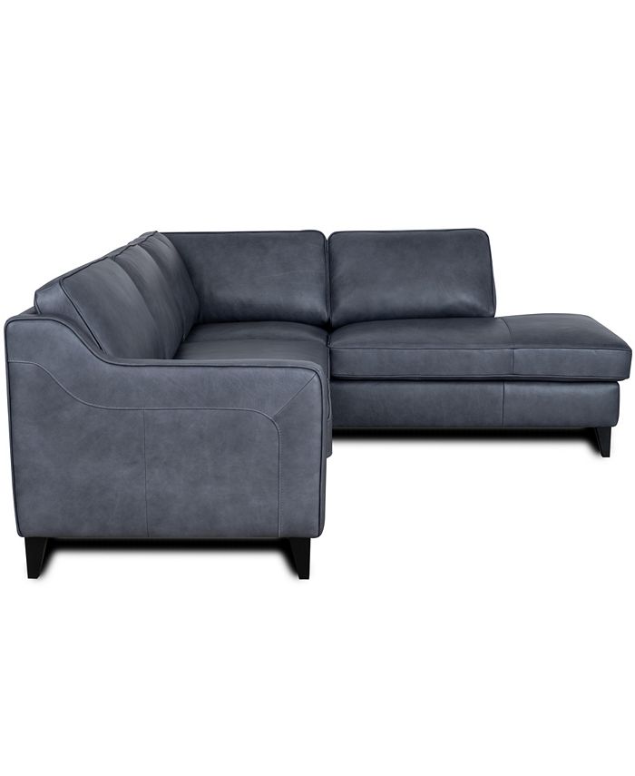 RUTHERFORD HOME Bari 98" Leather 2-piece Sectional - Macy's