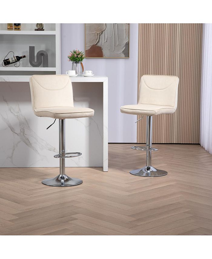 Simplie Fun Bar Stools With Back And Footrest Counter Height Dining ...