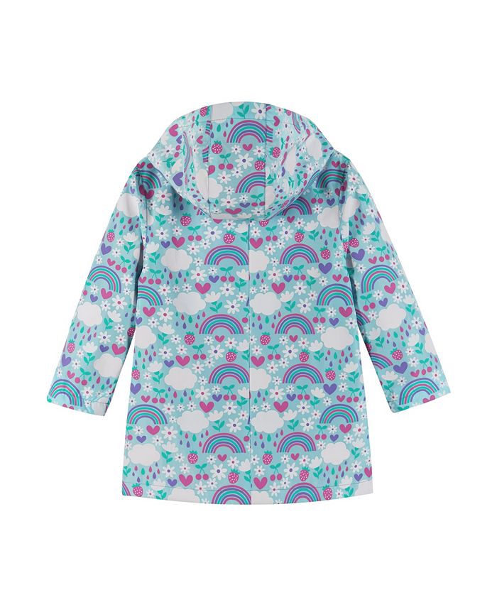 Andy & Evan Little Girls Rainbow Print Color Change Raincoat - Macy's