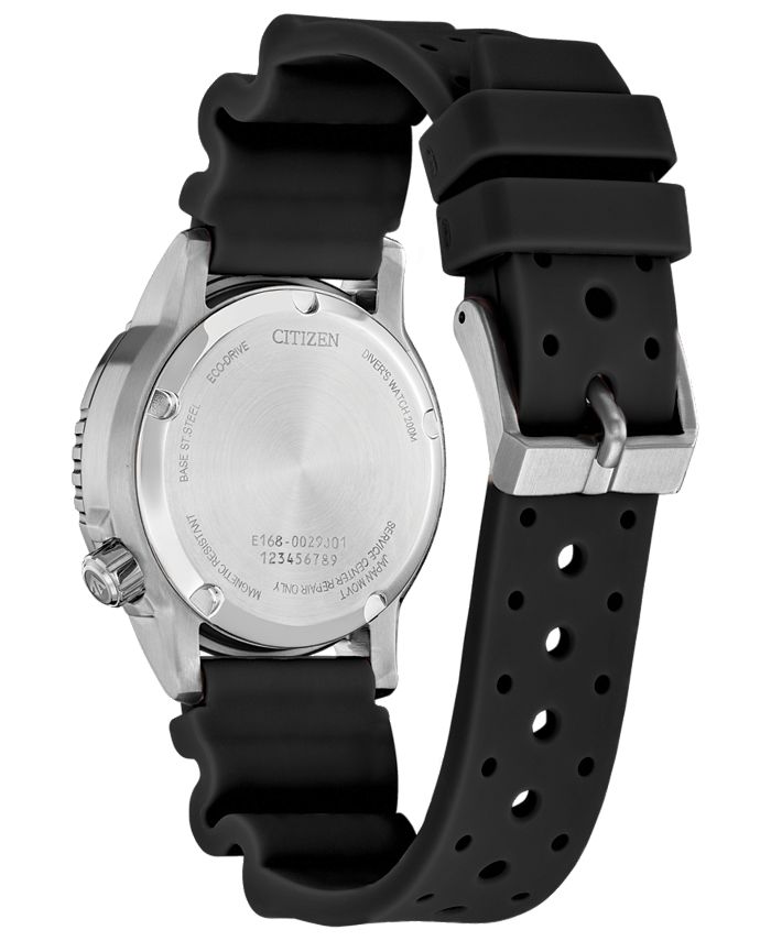 Citizen Eco-Drive Unisex Promaster Dive Black Strap Watch 37mm - Macy's