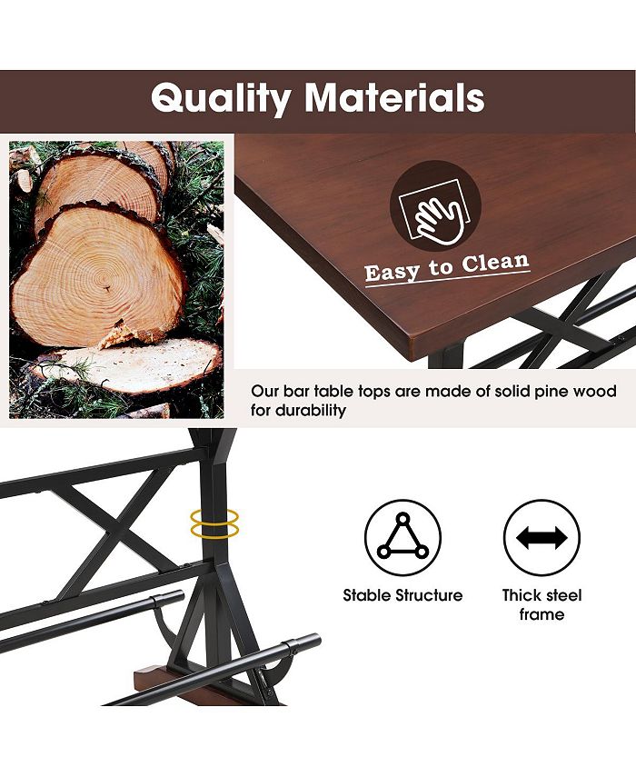 Simplie Fun Rustic Industrial 5-Piece Dining Set - Macy's