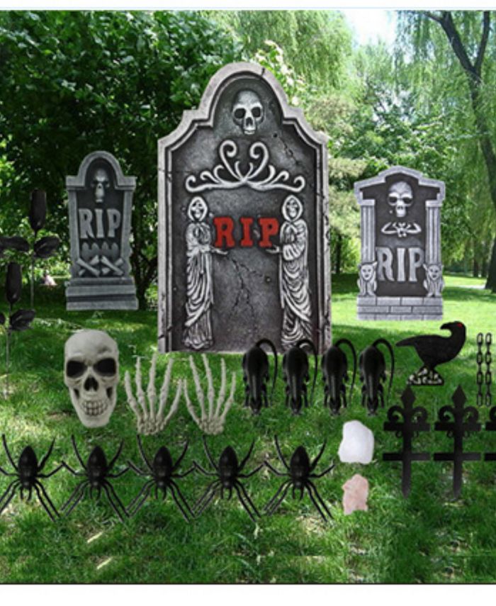 Northlight 24-Piece Tombstone Set Outdoor Halloween Decoration - Macy's