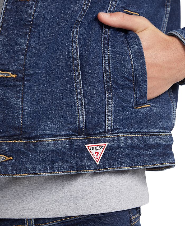 GUESS JEANS Men's Slim-Fit Denim Trucker Jacket - Macy's