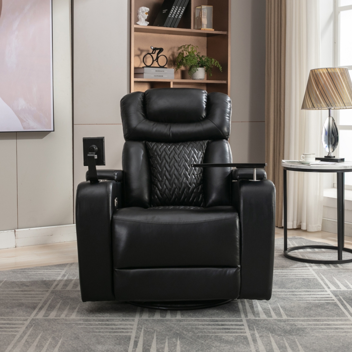 Click here for Simplie Fun Power Recliner with Swivel  Tray Table... prices