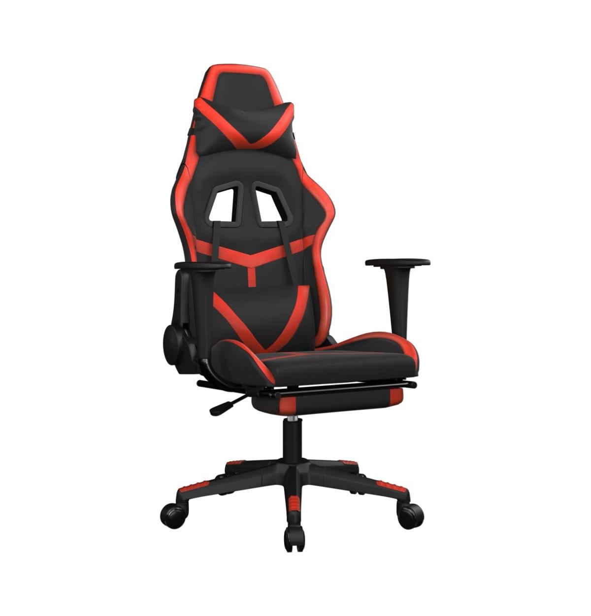 Click here for Massage Gaming Chair with Footrest Black&Red Faux... prices