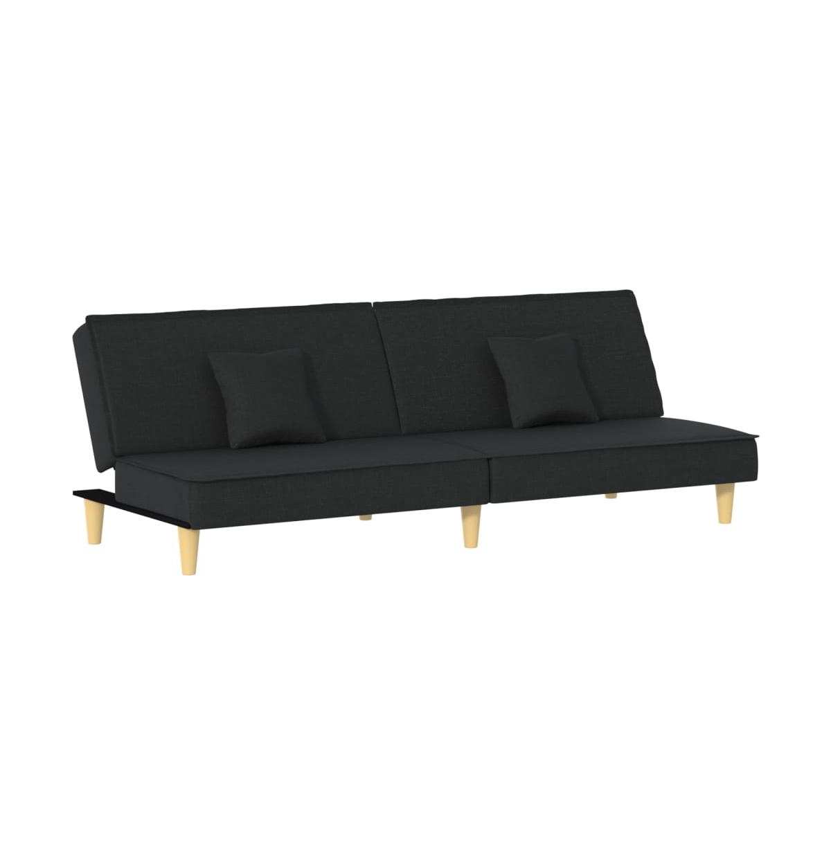 Click here for vidaXL Sofa Bed Black Fabric - Black prices