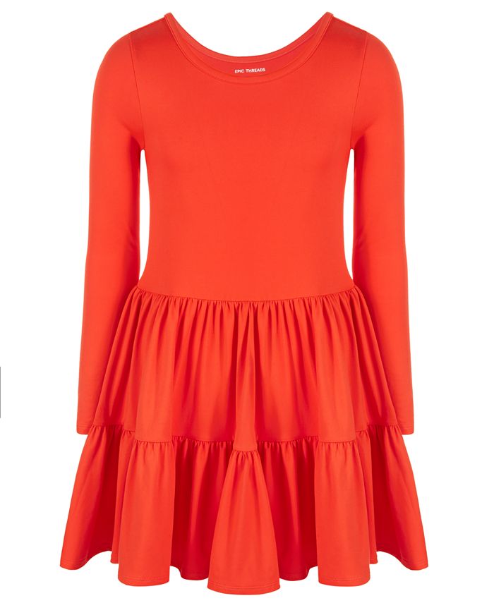 Epic Threads Girls Solid Skater Dress, Created for Macy's - Macy's