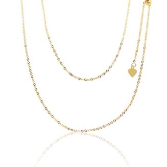 The Lovery Classic Adjustable Bolo Chain Necklace 14K Gold - Macy's