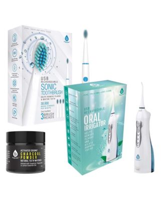 Pursonic Dental Care Power Bundle: USB Rechargeable Oral Irrigator, USB ...