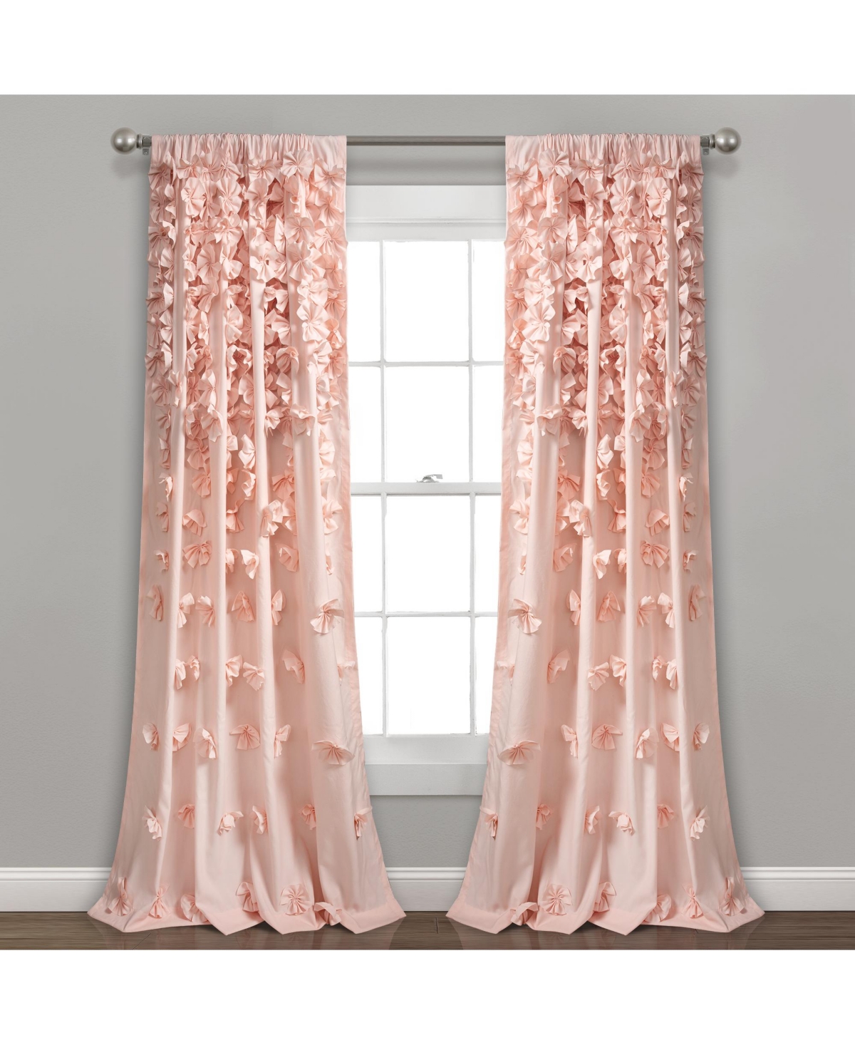 Click here for Lush Decor Riley Window Curtain Panel - Blush prices