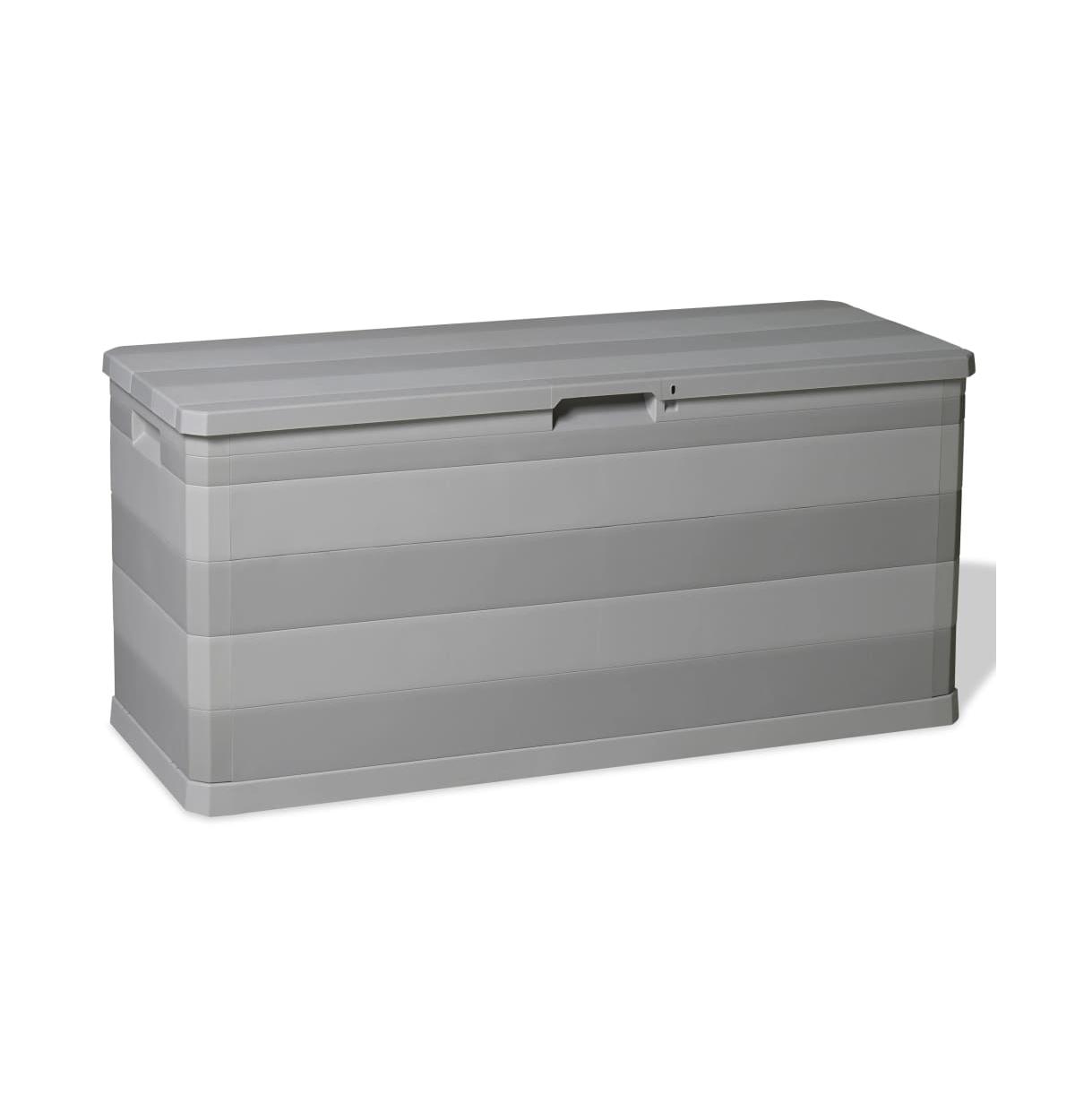 Click here for vidaXL Patio Storage Box Gray 46.1x17.7x22 - Light... prices