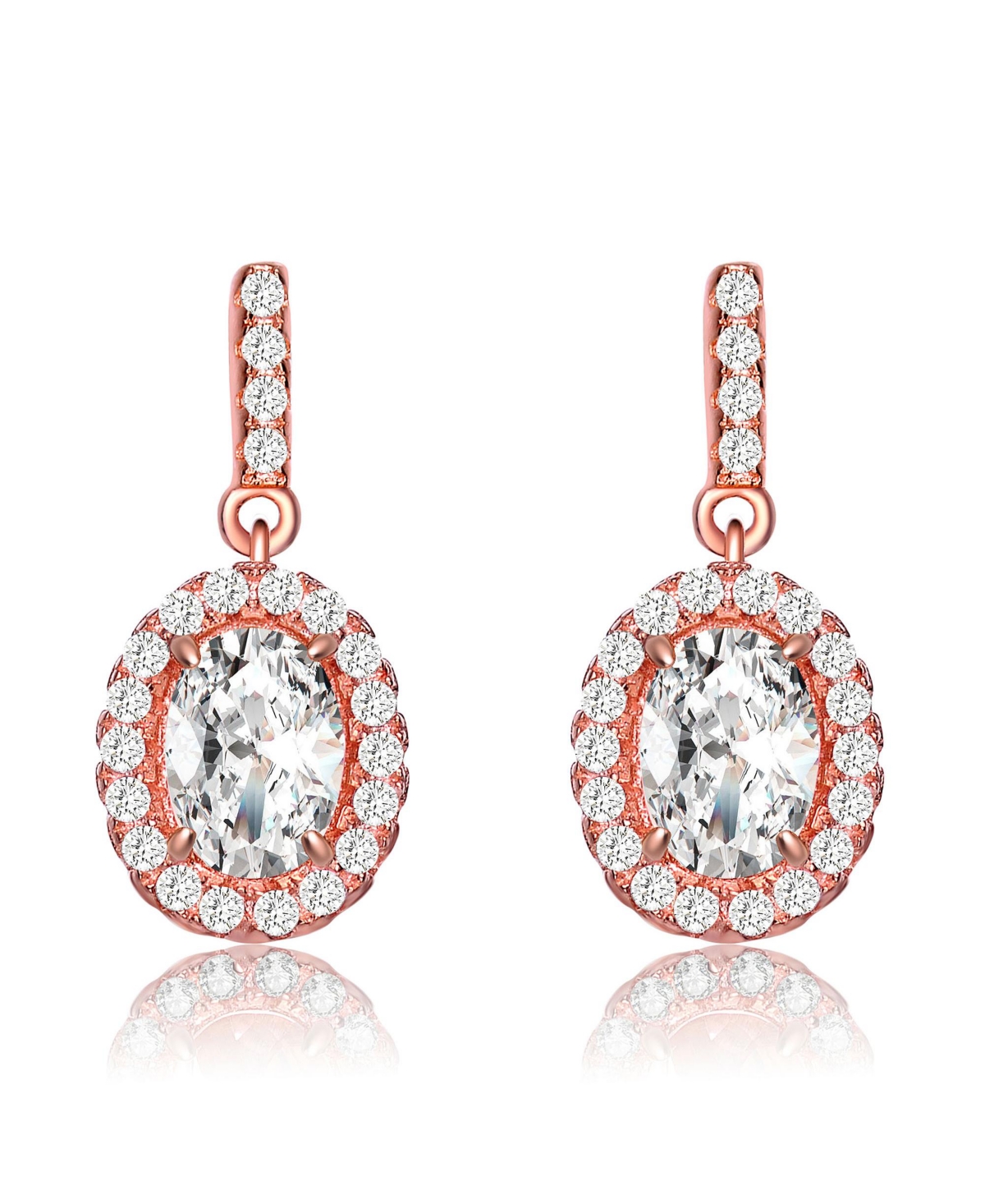 Click here for 18k Rose Gold Plated Cubic Zirconia Dangle Earring... prices