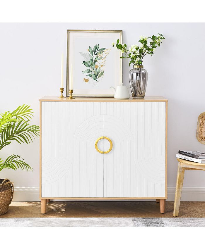 Simplie Fun Modern MDF Storage Cabinet With Adjustable Shelves - Macy's