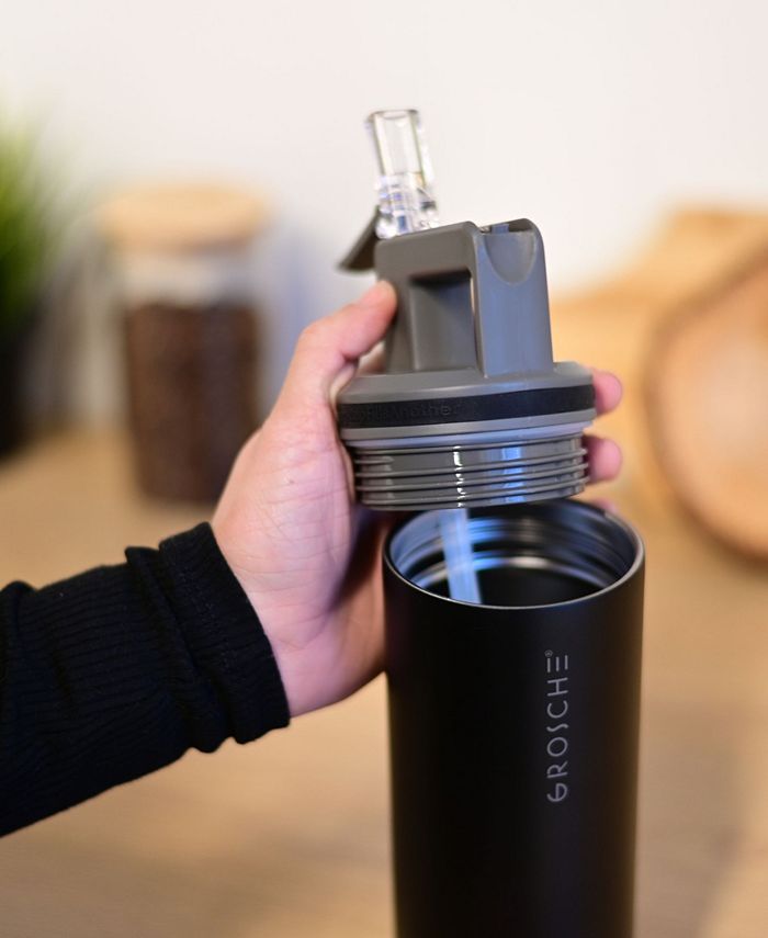 GROSCHE Alpine Flip 'N Sip Insulated, Leakproof Water Bottle with Straw ...