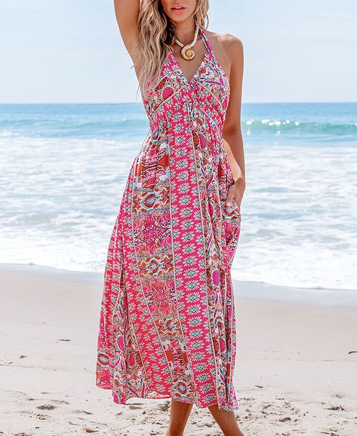 CUPSHE Women's Floral Paisley Print Maxi Beach Dress - Macy's
