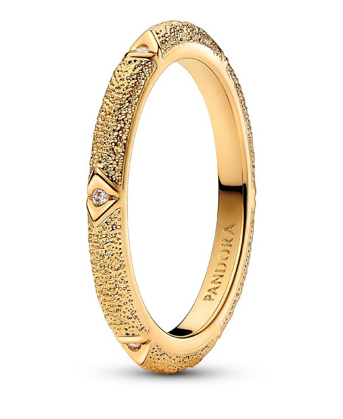 Pandora Texture Clear Cubic Zirconia Stones Ring - Macy's