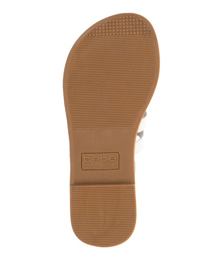 Bebe Big Girl's Fashion Gladiator Sandal with Rhinestone Welt ...