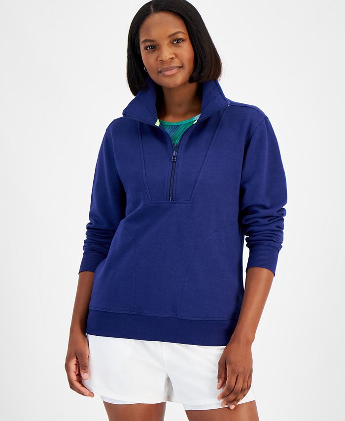 ID Ideology Women's Quarter-Zip Sweatshirt, Created for Macy's - Macy's