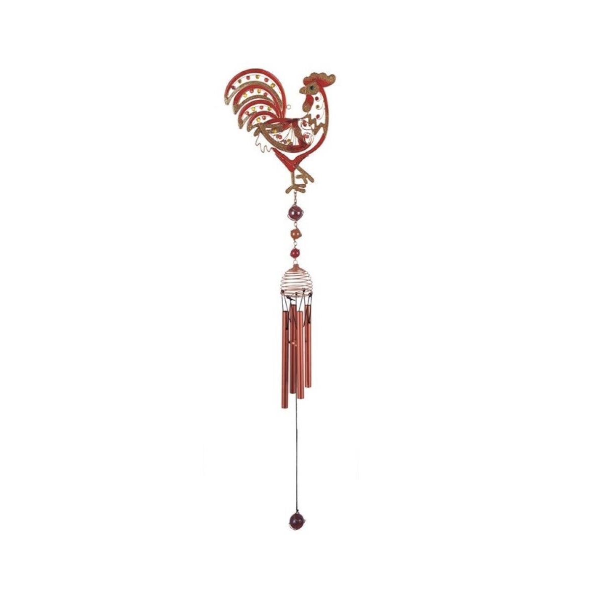 Click here for Fc Design 30 Long Rooster Copper and Gem Wind Chim... prices