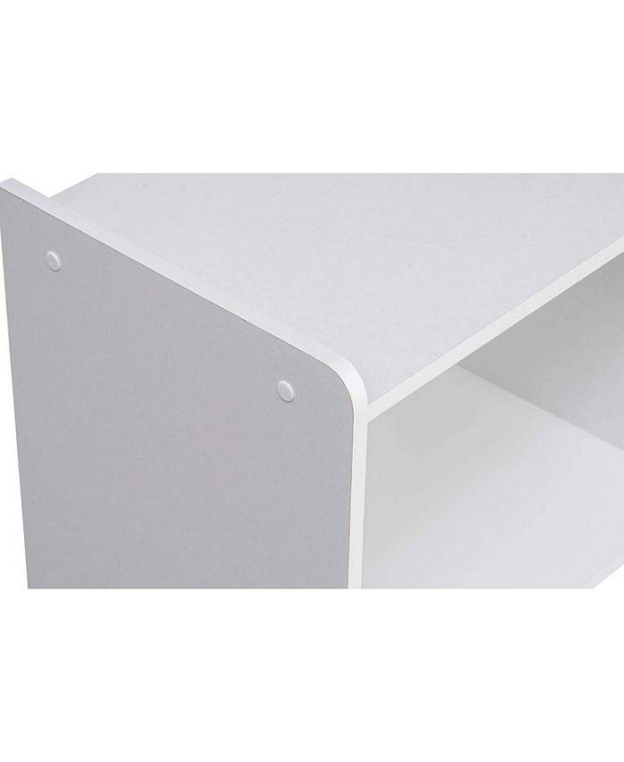 IRIS 2-Tier Shelf Organizer with Easy Access Angled Cubby, White - Macy's
