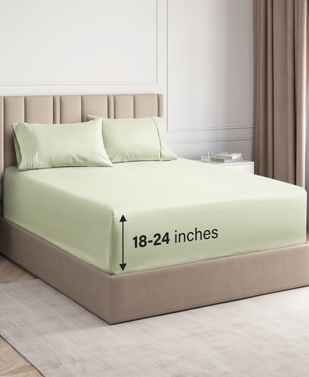 Click here for 4 Piece Extra Deep Pocket Microfiber Sheet Set - K... prices