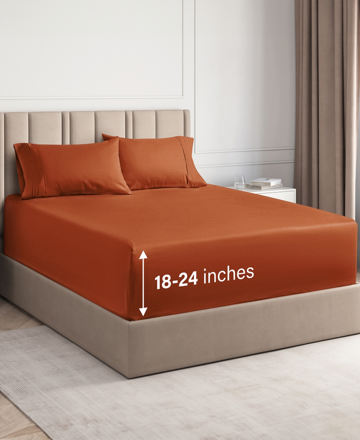 Click here for 4 Piece Extra Deep Pocket Microfiber Sheet Set - K... prices