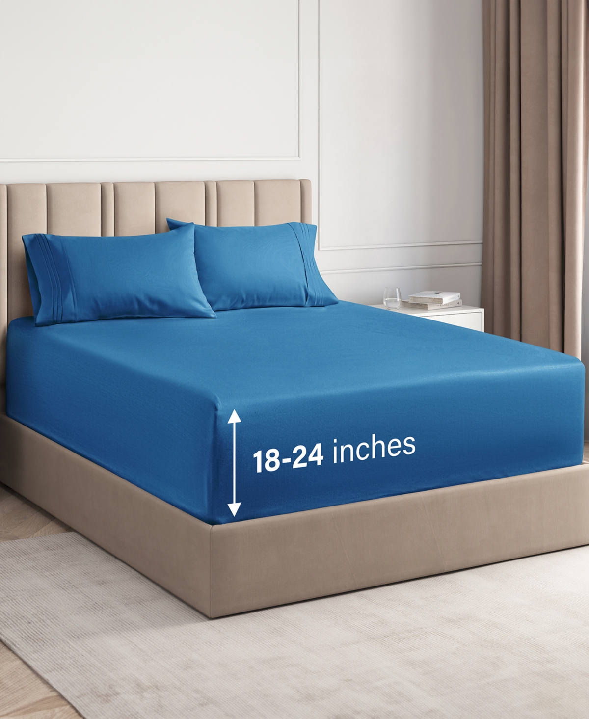 Click here for 4 Piece Extra Deep Pocket Microfiber Sheet Set - K... prices