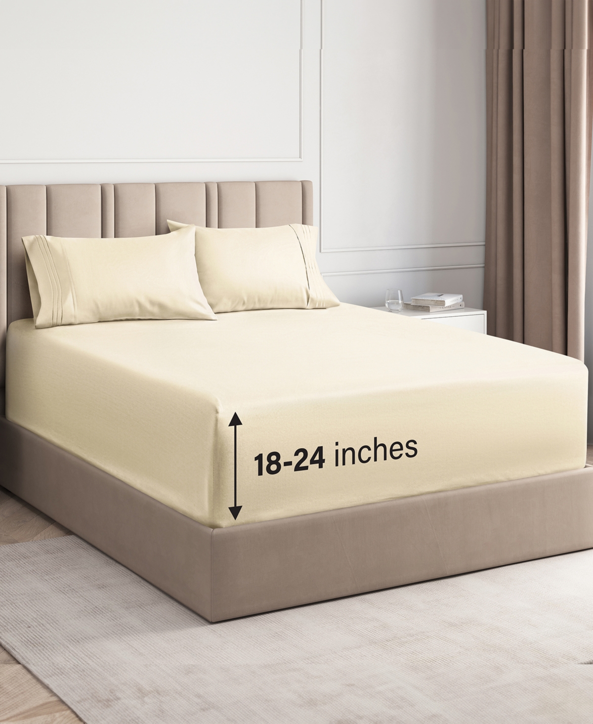 Click here for 4 Piece Extra Deep Pocket Microfiber Sheet Set - K... prices