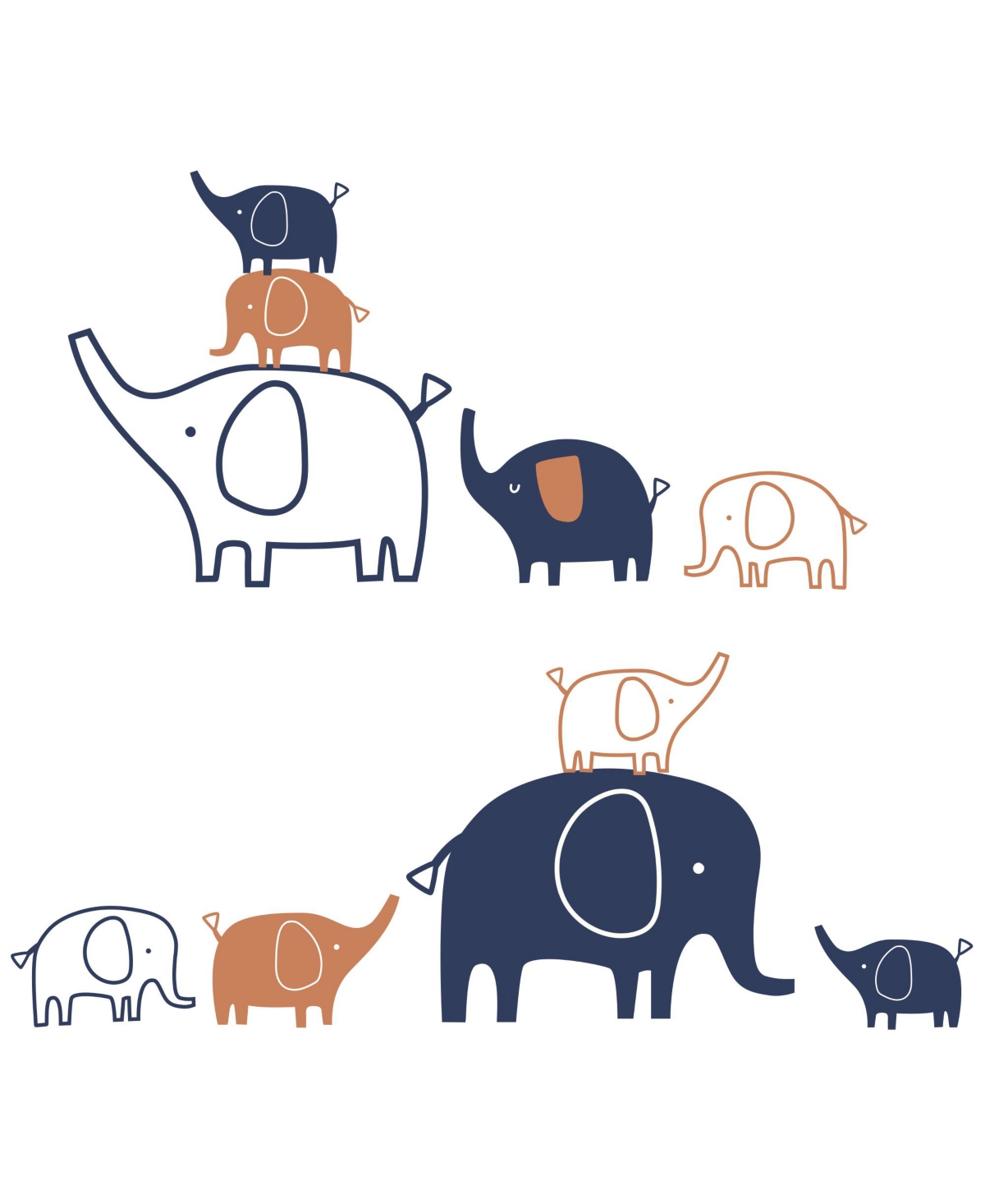 Click here for Lambs & Ivy Playful Elephant Blue/White/Caramel Nu... prices