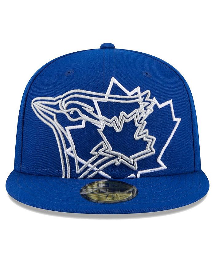 New Era Men's Royal Toronto Blue Jays Game Day Overlap 59FIFTY Fitted ...
