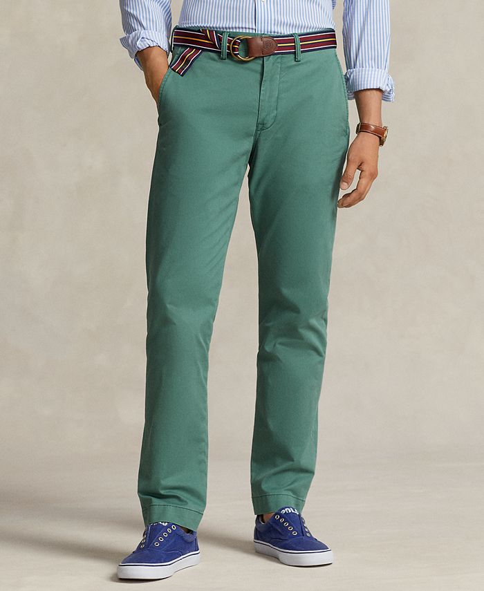 Polo Ralph Lauren Men's Straight-Fit Washed Stretch Chino Pants - Macy's