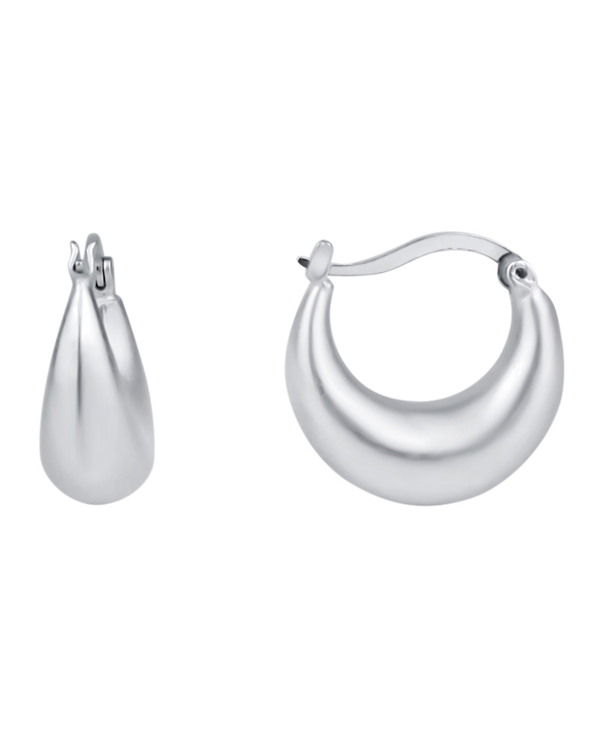 Click here for And Now This Warm Brushed Puff Hoop Earring - Fine... prices