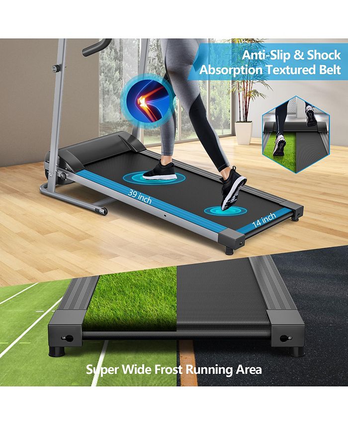 Costway 1100W Folding Treadmill Electric Support Motorized Power - Macy's