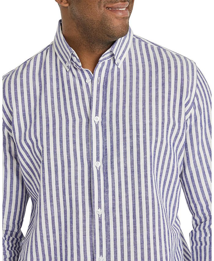Johnny Bigg Men's Holiday Stripe Linen Shirt - Macy's