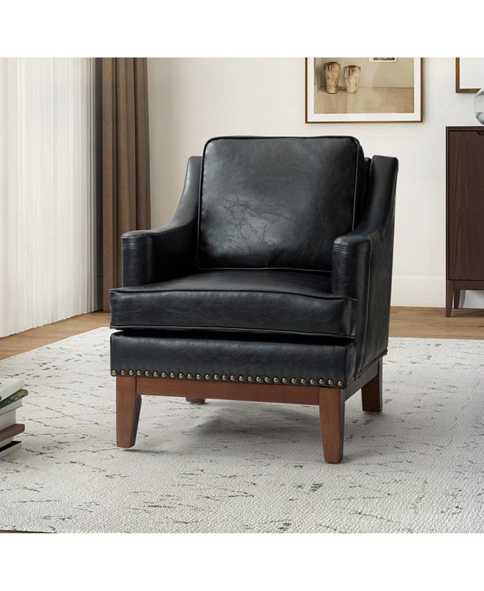 Hulala Home Kozinski Transitional Comfy Living Room Armchair with Apron ...