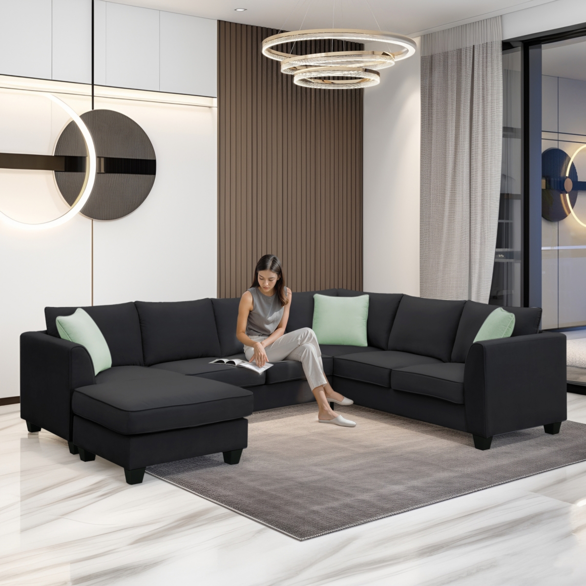 Click here for Streamdale Furniture 7-Seat L-Shape Modular Sectio... prices