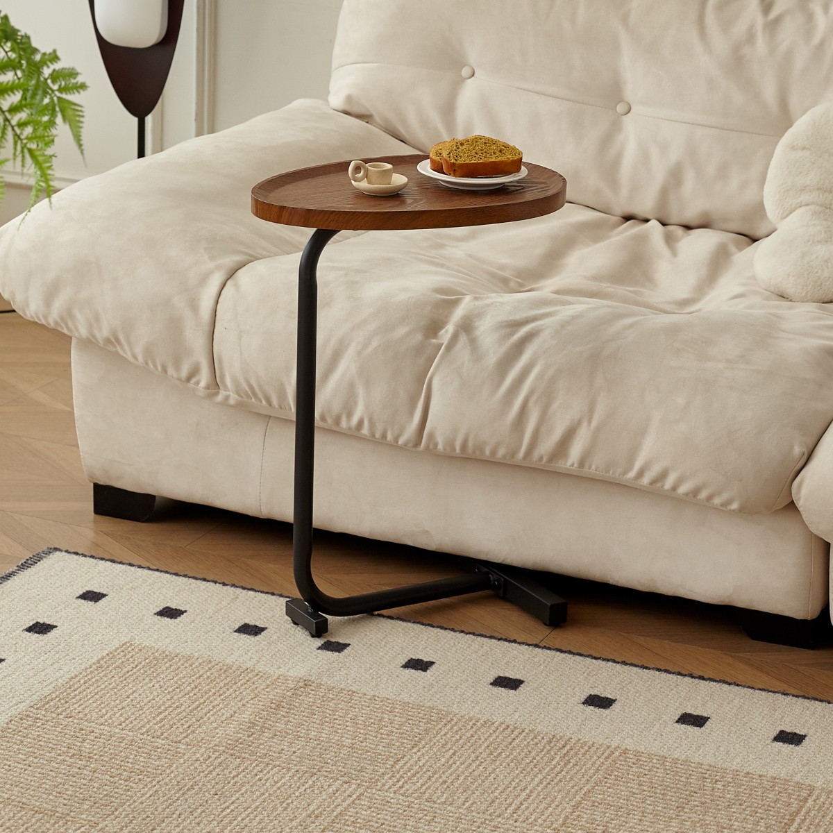 Click here for Streamdale Brown Cshaped Side Table  Small Sofa Ta... prices