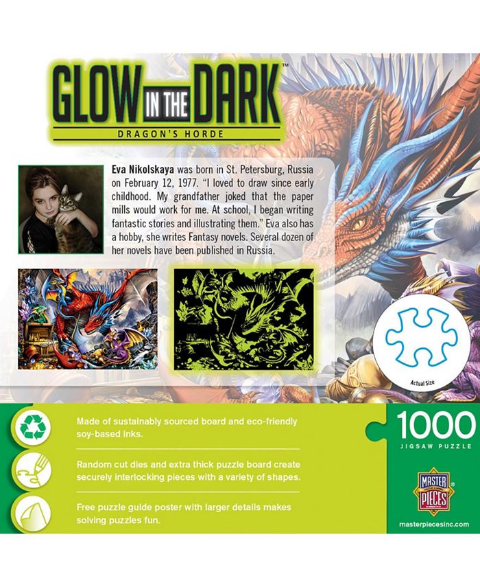 MasterPieces Puzzles MasterPieces Glow in the Dark Dragon's Horde 1000 Piece Jigsaw Puzzle - Macy's