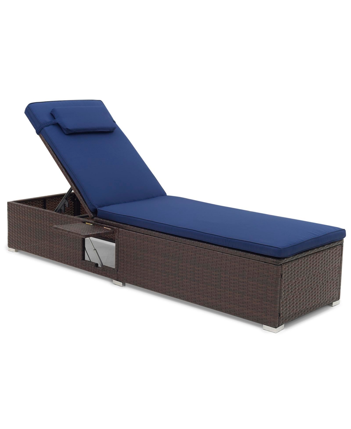 Click here for Slickblue Outdoor Pe RattanChaise Lounge with 6-le... prices
