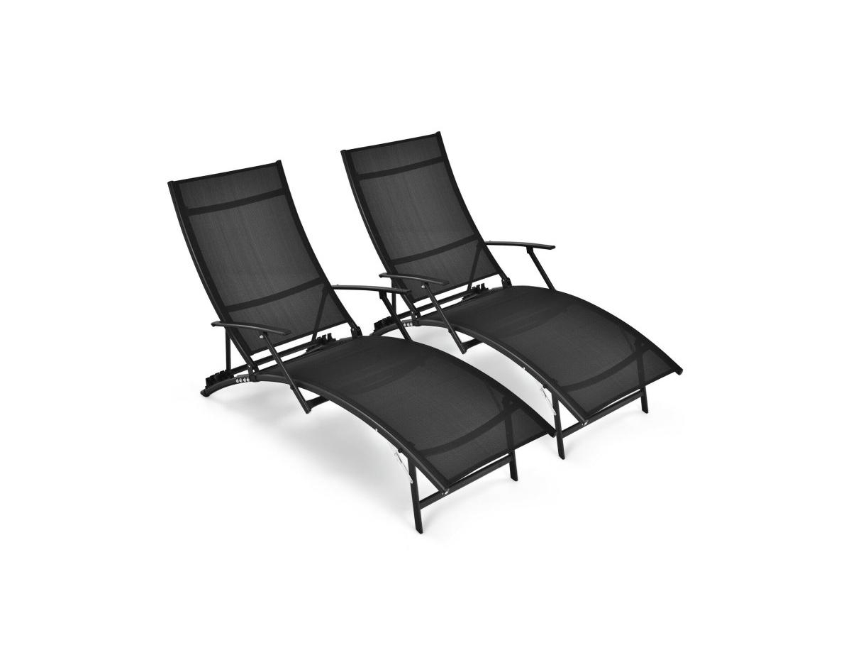 Click here for Slickblue 2 Pieces Patio Folding Stackable Lounge... prices