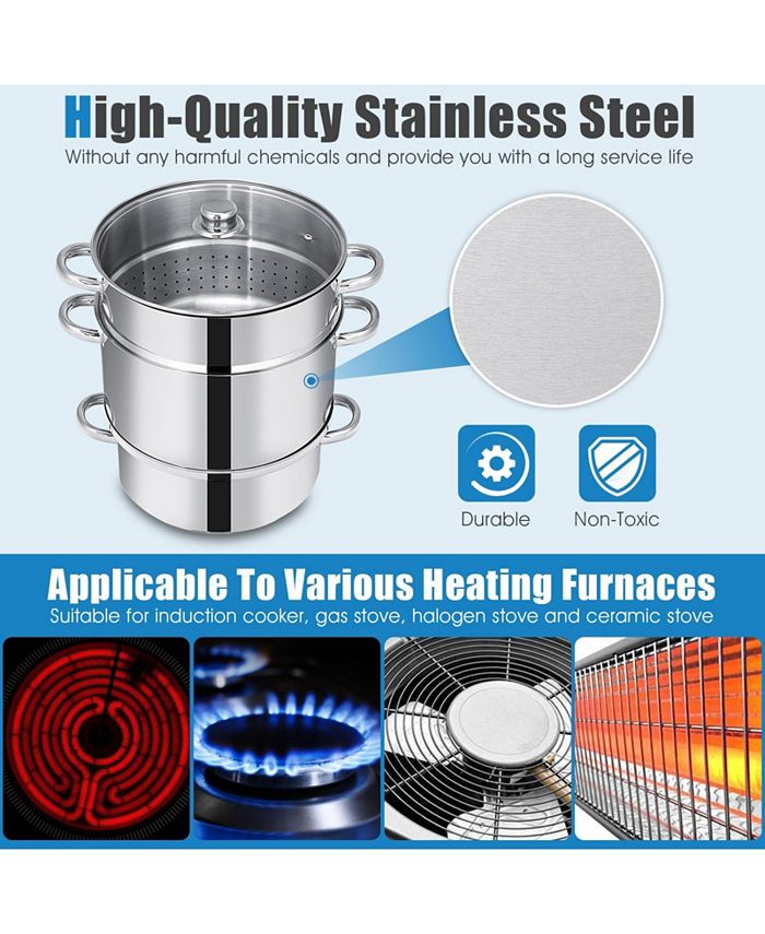 Slickblue 11-Quart Stainless Steel Fruit Juicer Steamer - Macy's