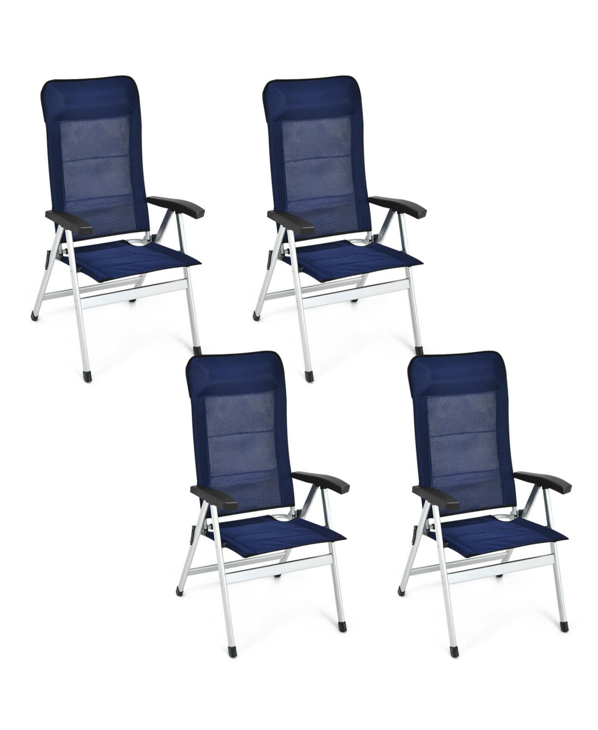 Click here for Gymax 4PCS Patio Dining Chair Aluminum Camping Adj... prices
