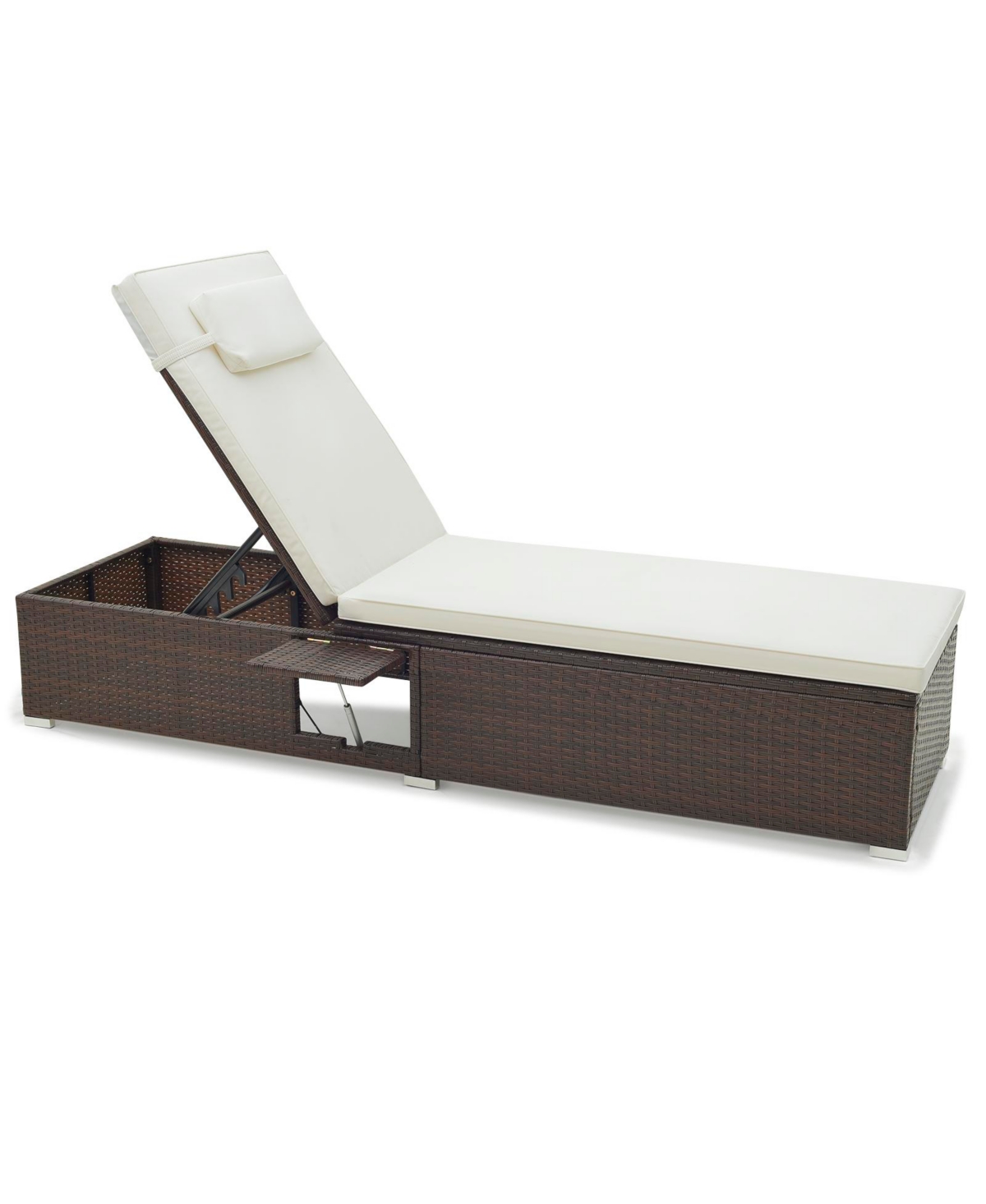 Click here for Slickblue Outdoor Pe RattanChaise Lounge with 6-le... prices