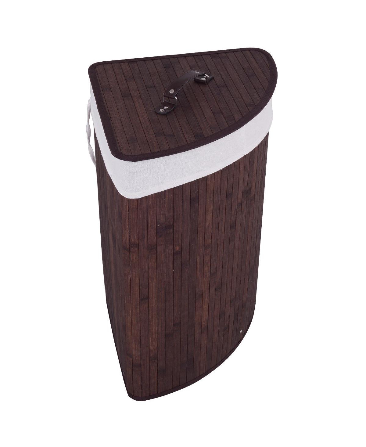 Click here for Corner Bamboo Hamper Laundry Basket Washing Cloth... prices