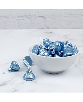 Just Candy Light Blue Hershey's Kisses Candy Milk Chocolates - Macy's