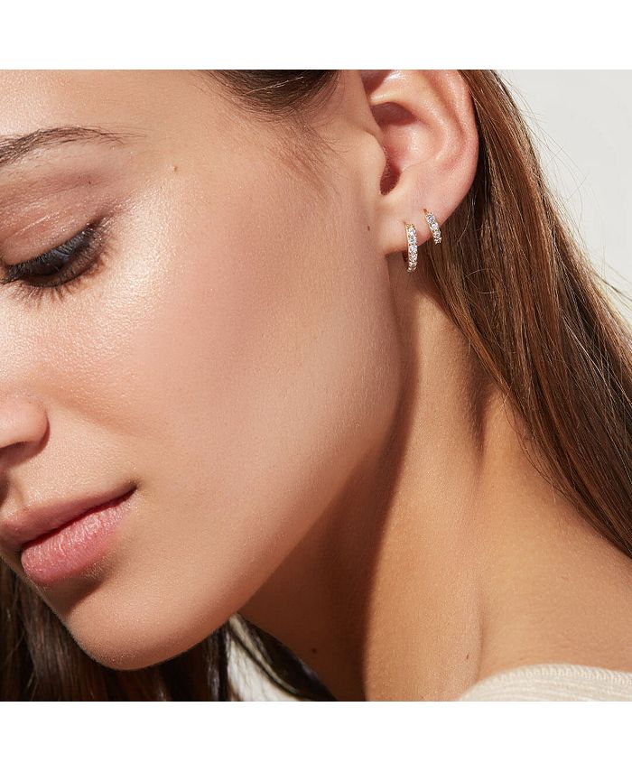 Ana Luisa Pave Huggie Hoops - Suzanne Medium - Macy's