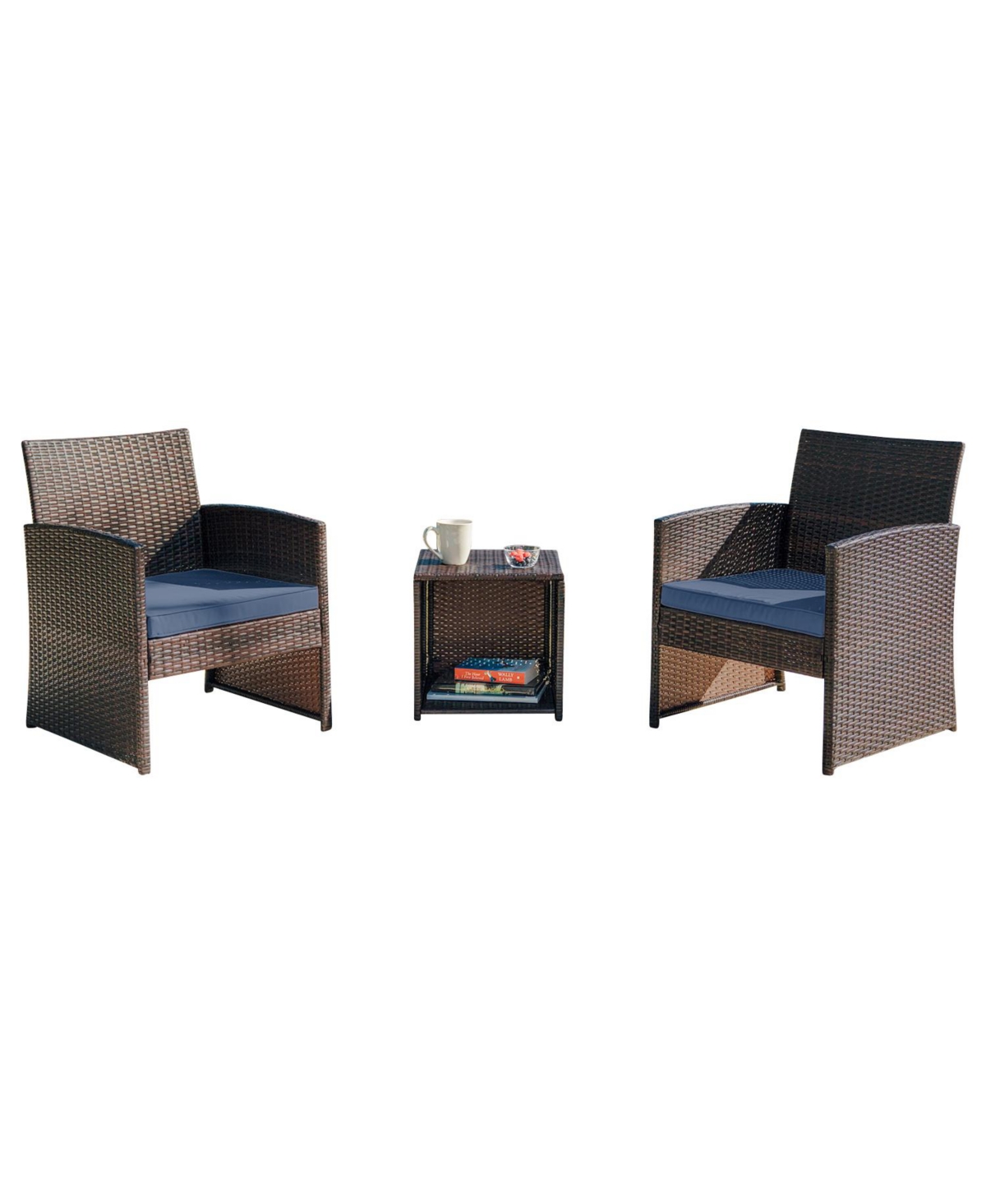 Click here for Nestl 3 Piece Patio Furniture Wicker Conversation... prices