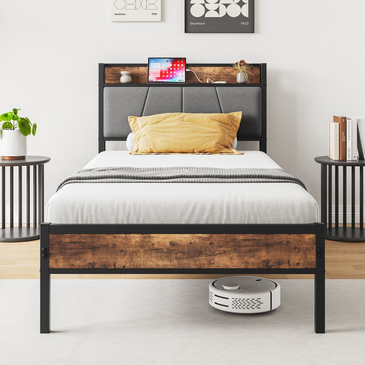 Click here for Streamdale Twin Size Bed Frame with Storage Headbo... prices